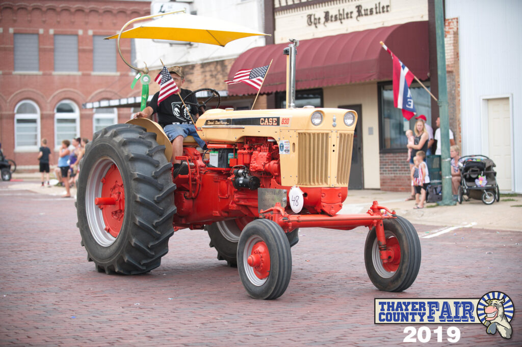 Antique tractor parade and show at the Thayer County Fair